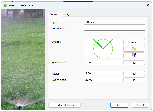 Sprinkler Array | RhinoLands Help